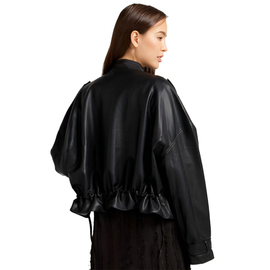Apex Predator Oversized Black Leather Jacket | Aviator Coats