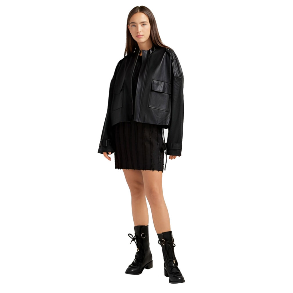 Apex Predator Oversized Black Jacket | Aviator Coats